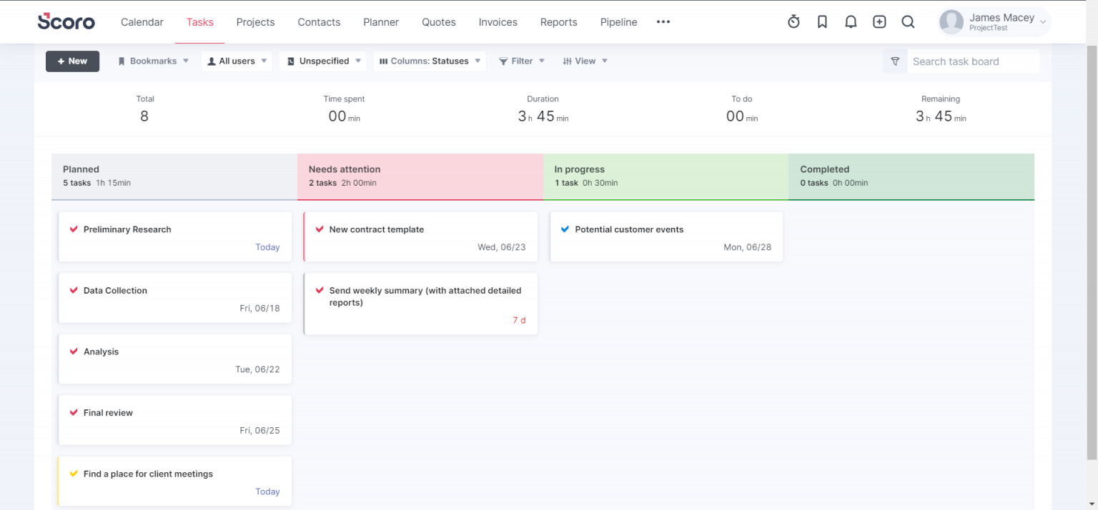 Scoro Project Management Pricing Guide - Tech.co