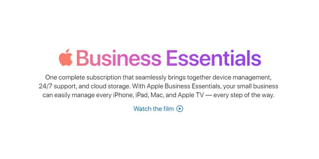 Apple Launches Brand New Business Essentials Subscription Package