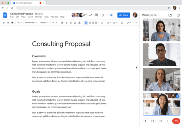 You Can Now Join Video Calls from Google Docs, Sheets & Slides