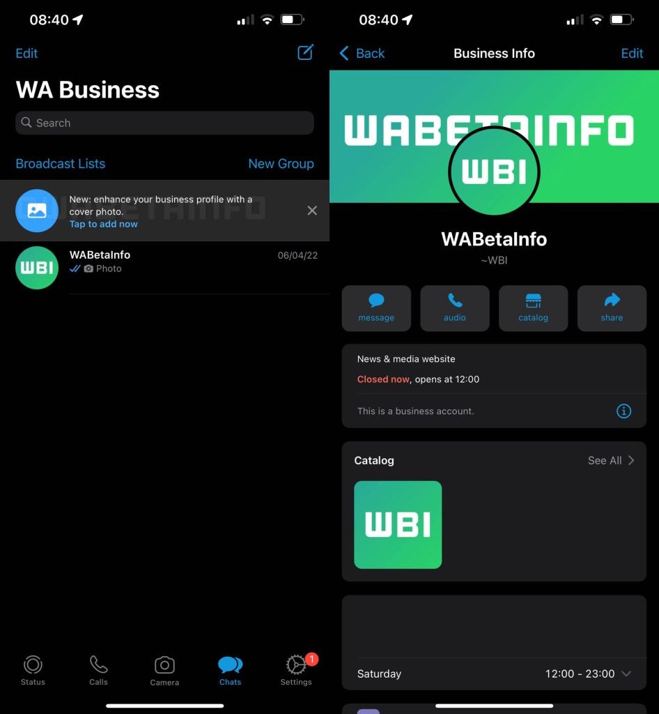 WhatsApp Business "Cover Photo" Feature to Be Released on Android