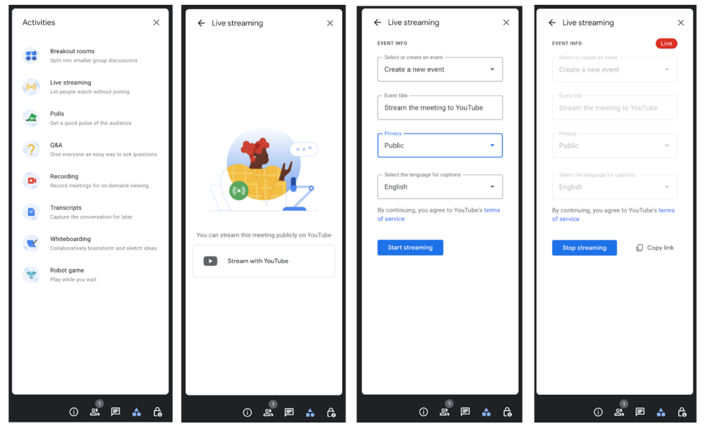You Can Now Livestream Google Meet Events on YouTube