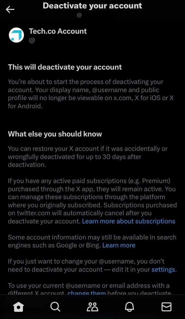 How To Deactivate or Delete Twitter / X with Screenshots