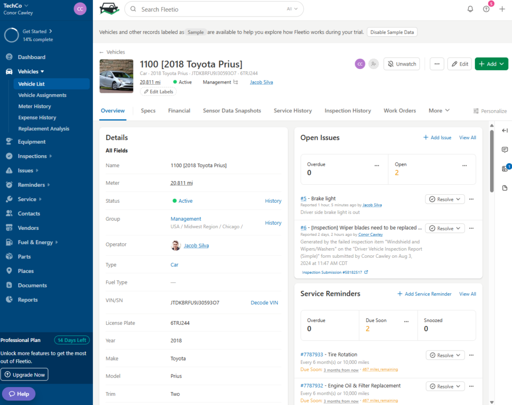 Fleetio Review - Features, Fees, Support & Mobile App Guide 2025