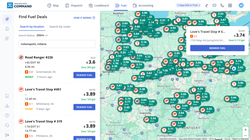 Trucker Path Fleet Management App Review: Features and Costs