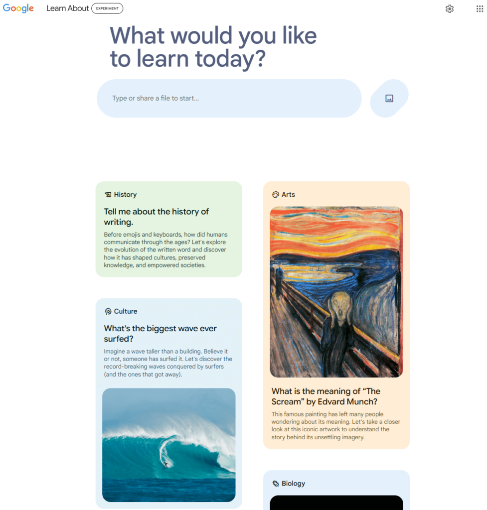 What Is Google Learn About? How to Use the AI Learning Tool